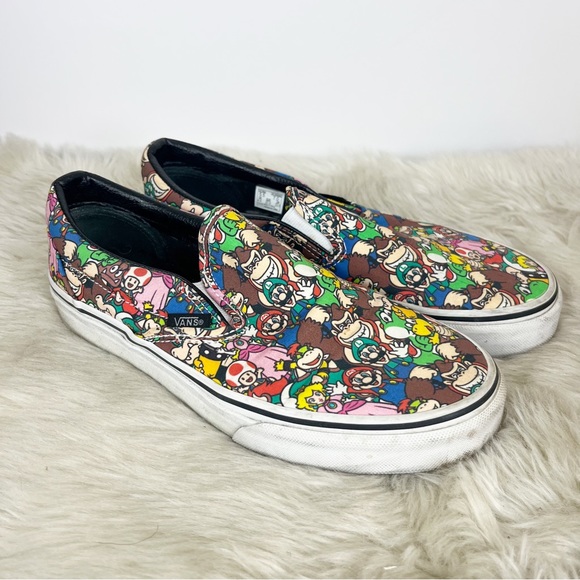 Vans | Shoes | Vans Nintendo Super Mario Slip On Shoes Game Over Size 7 ...
